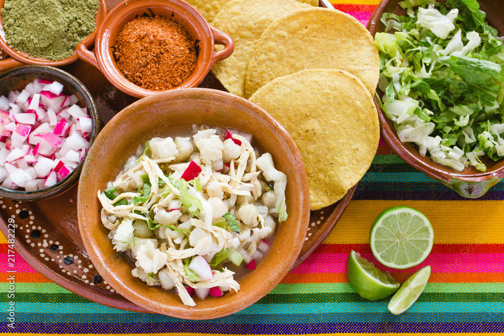 Pozole Mexican corn soup, Traditional food in Mexico made with corn ...