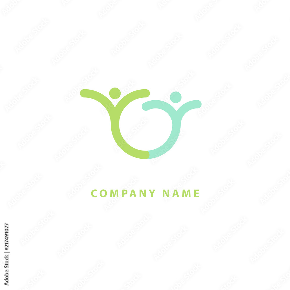 Abstract community logo icon vector design. Creative agency, social ...