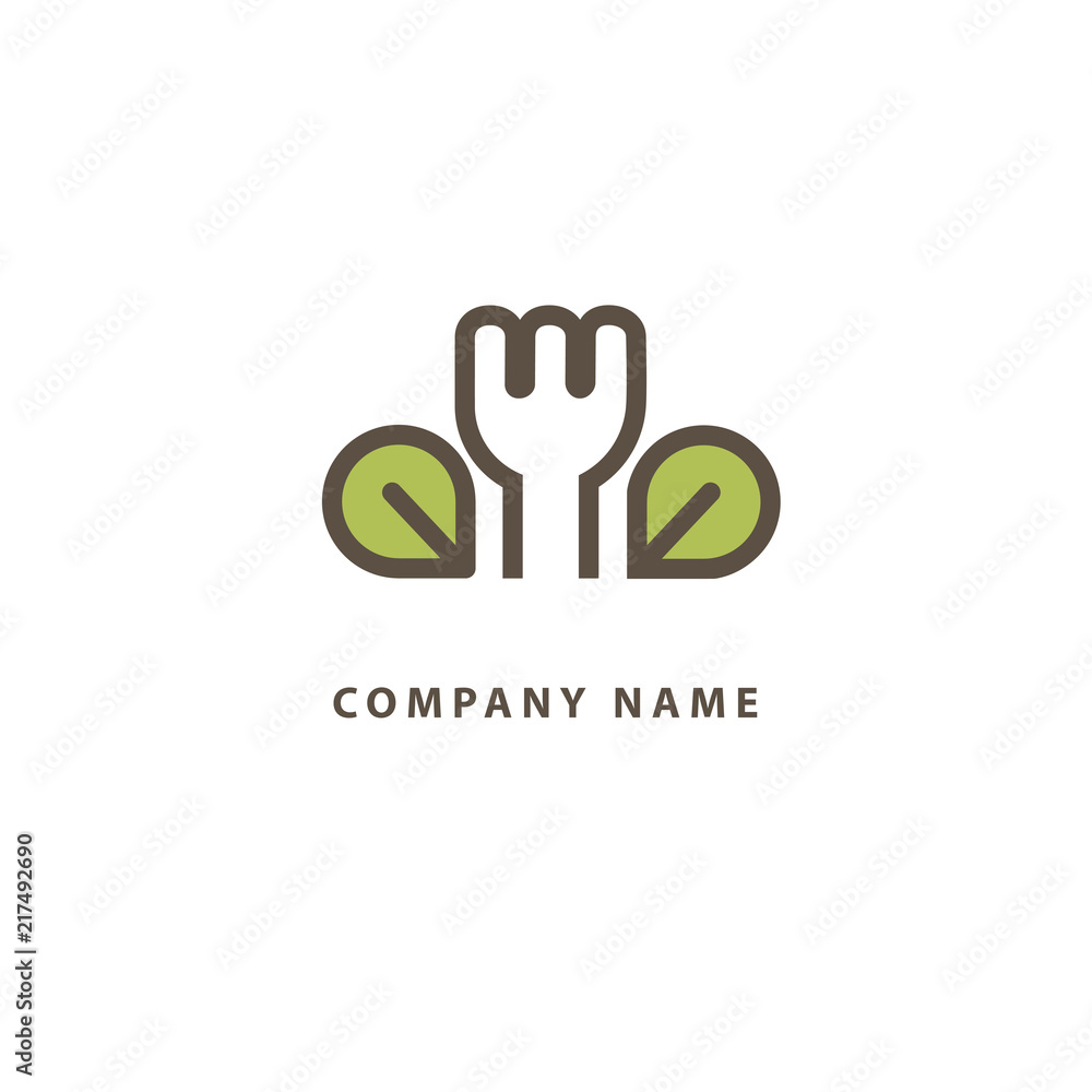 Abstract food logo icon vector design. Recipe, diet, cooking, course ...