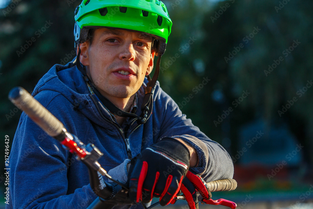 professional BMX rider made tricks on bicycle Stock Photo | Adobe Stock