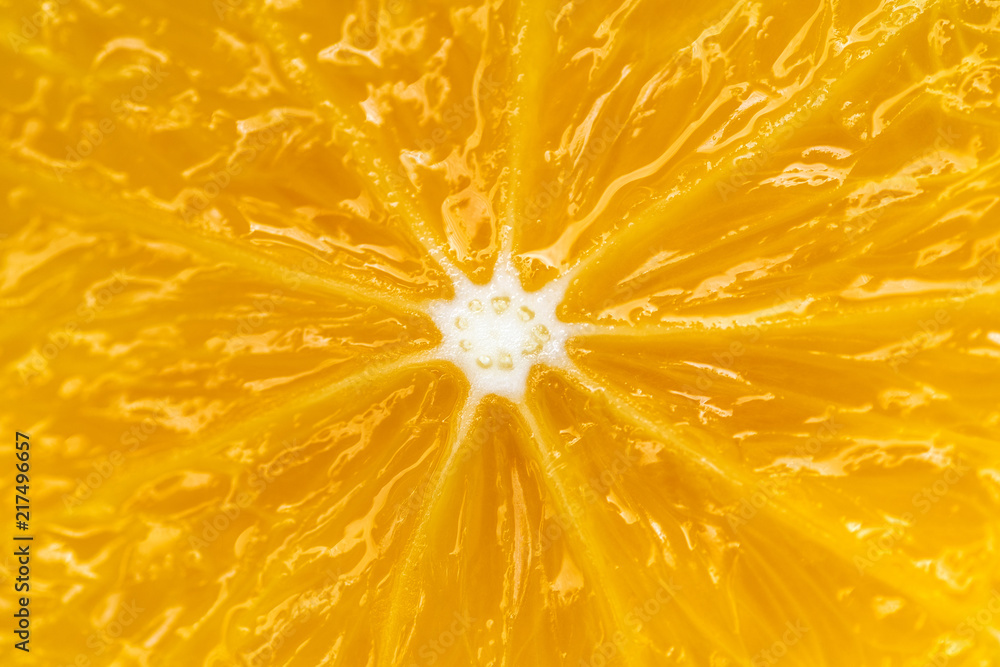 The inside of an orange close up Stock Photo | Adobe Stock