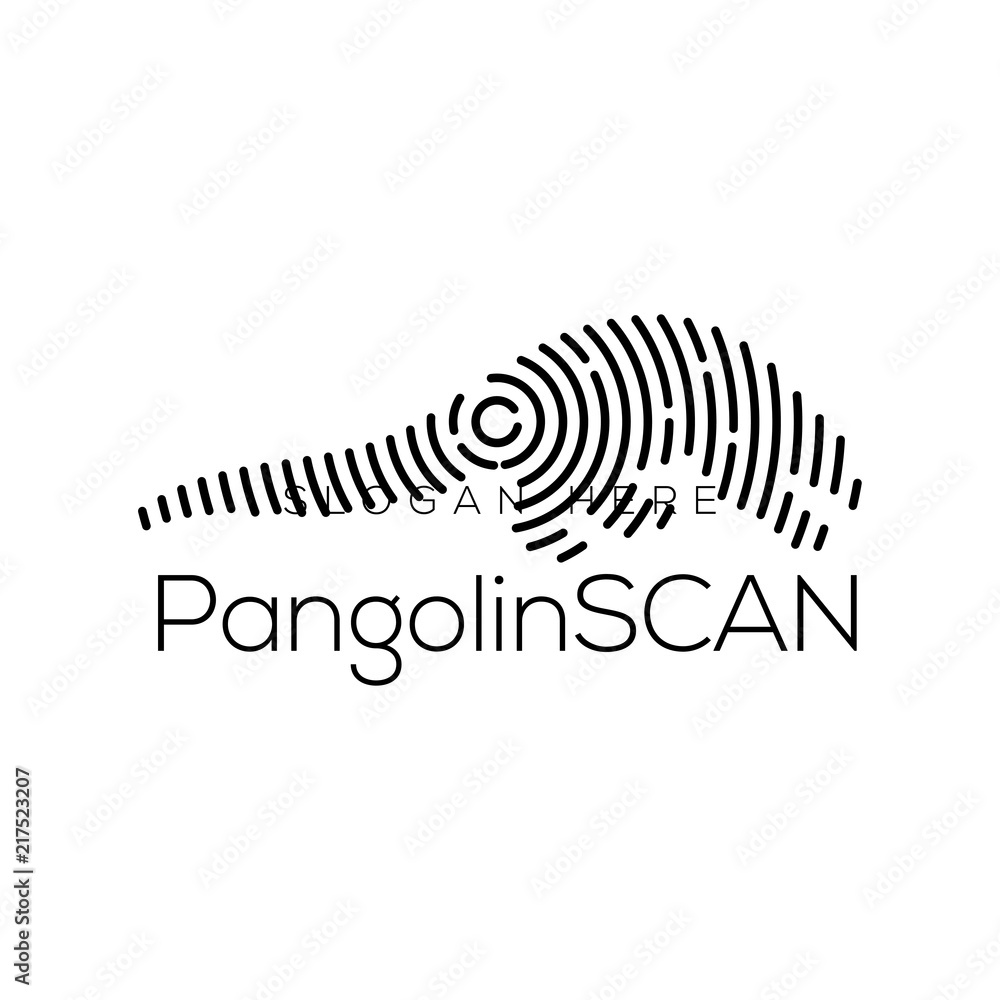 Pangolin Scan Technology Logo vector Element. Animal Technology Logo ...