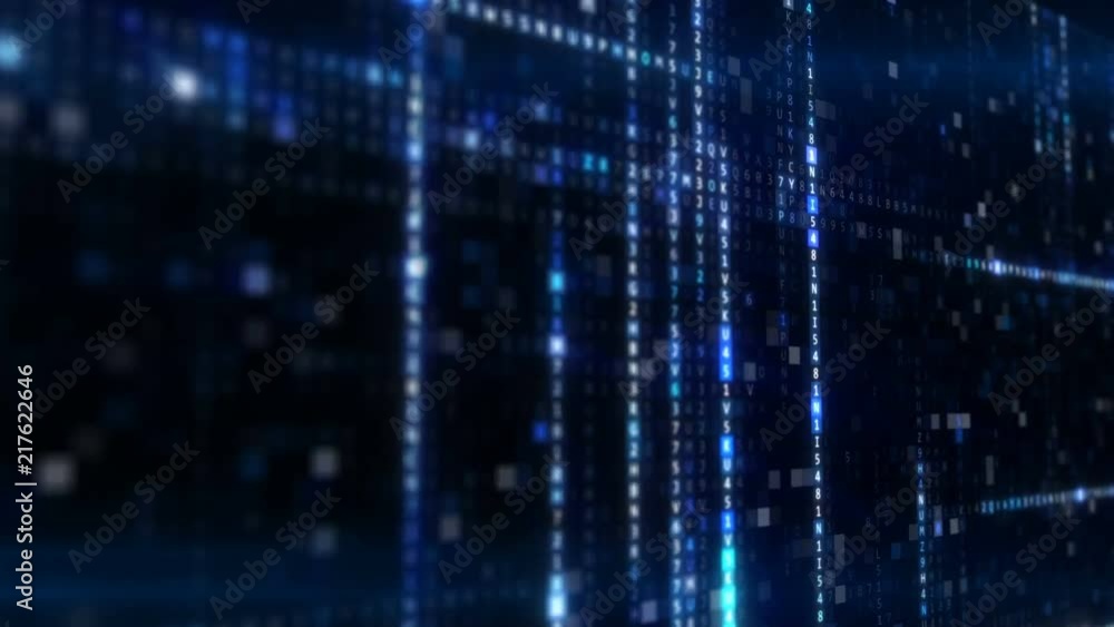 Randomly generated computer hexadecimal machine code abstract technological background of a ...