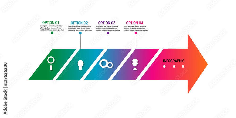 Modern timeline infographic chart data option template design vector ...