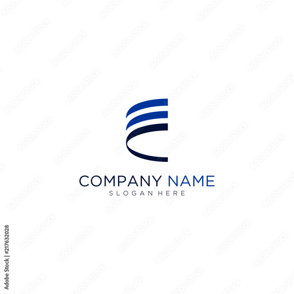 E letter business logo design Stock Vector | Adobe Stock
