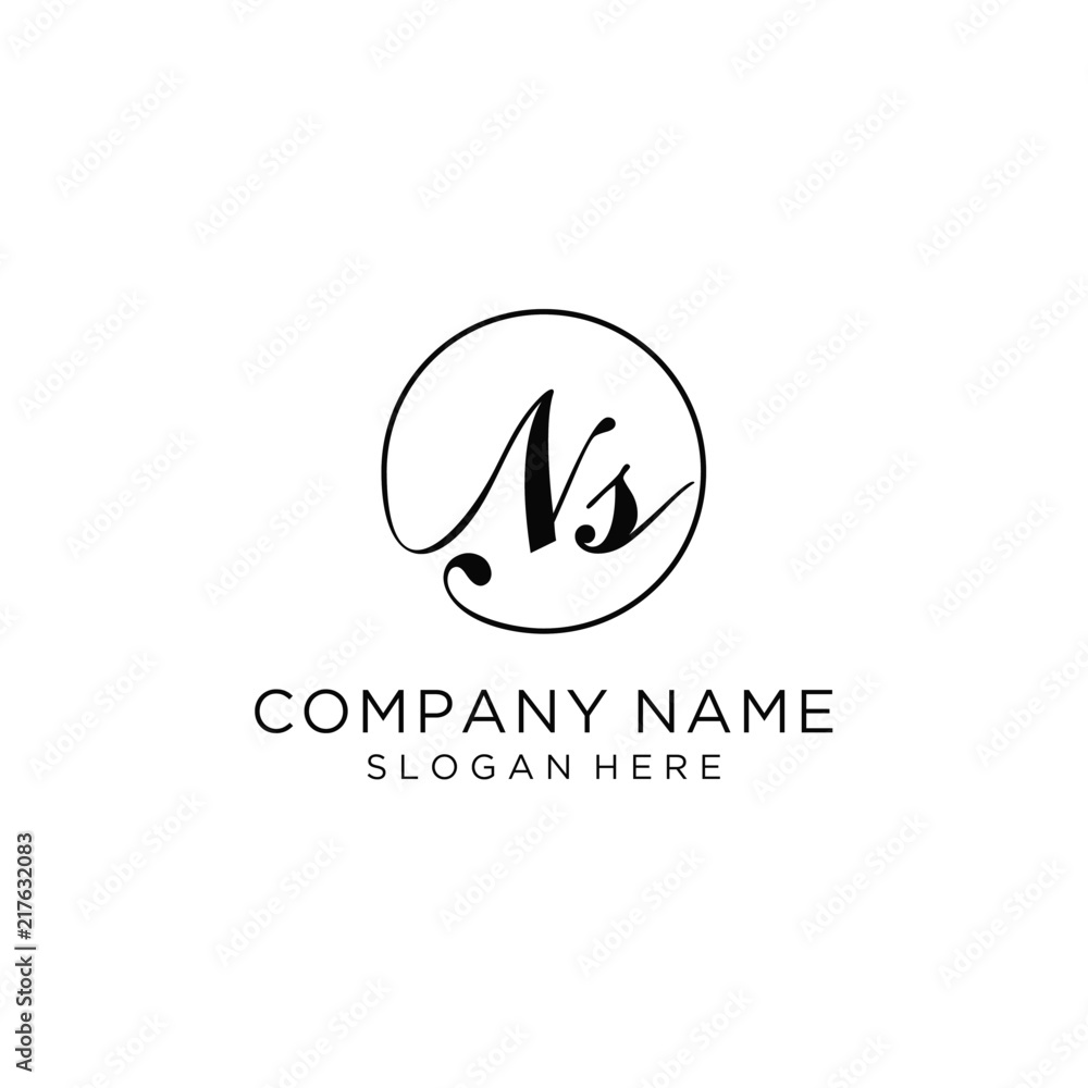 NS letter logo design Stock Vector | Adobe Stock