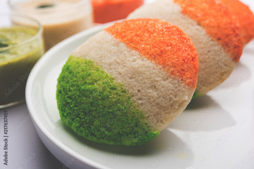 Tiranga Idly or Idli made using Indian National Flag colours like ...