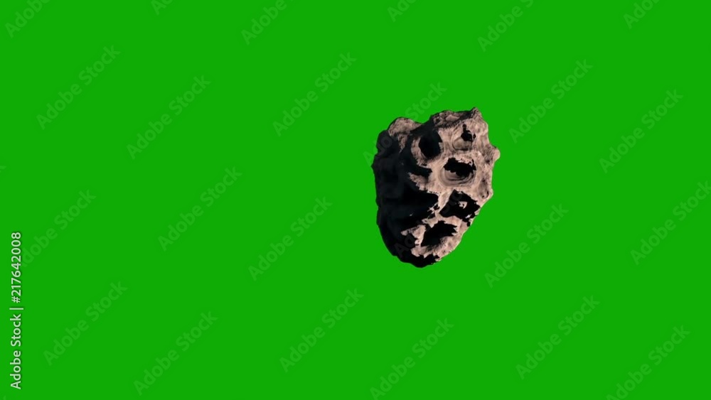 Vidéo Stock Asteroid Meteor Green Screen Back Earth Space Universe 3D ...