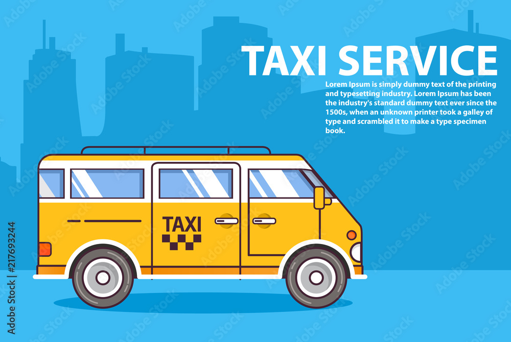 Yellow Cab Vans Clip Art