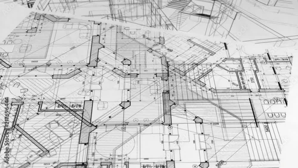 Blueprints: architectural drawings - architectural plan of a modern ...