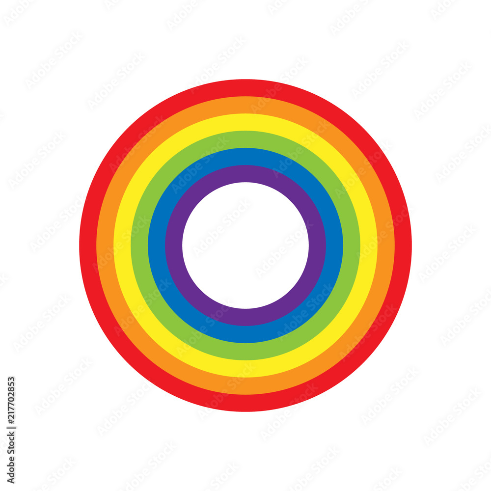 Rainbow Circle Vector Illustration Stock Vector | Adobe Stock