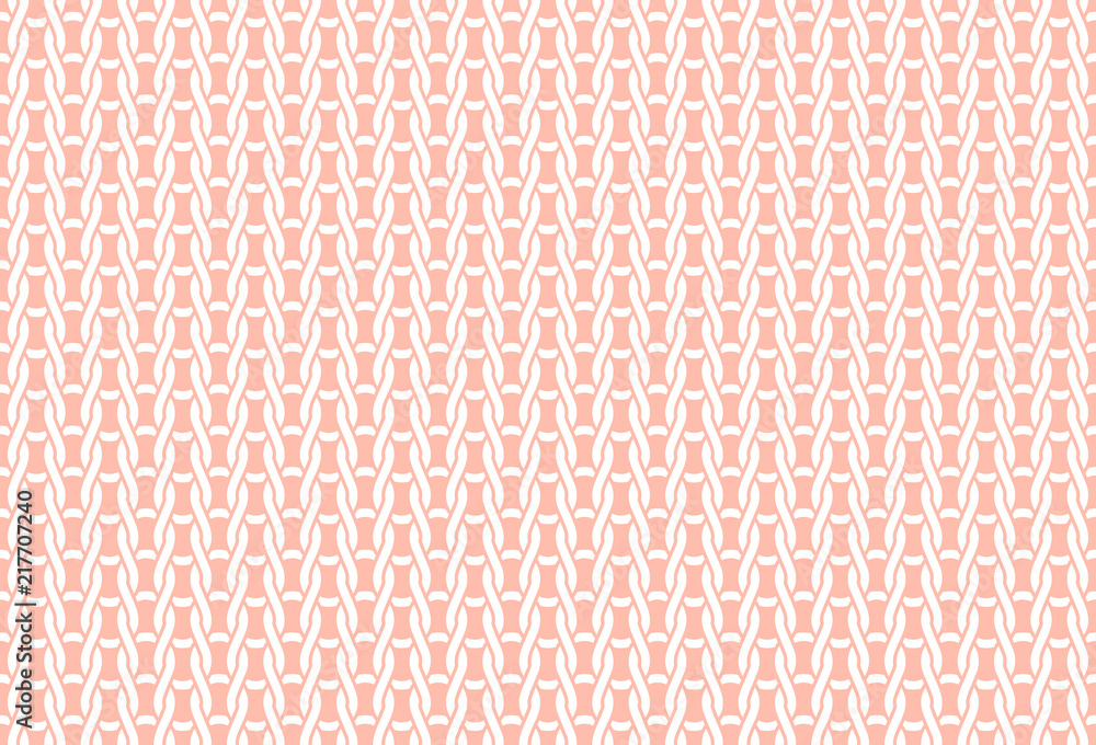 Knitted fabric seamless pattern Light pink white knitting texture ...