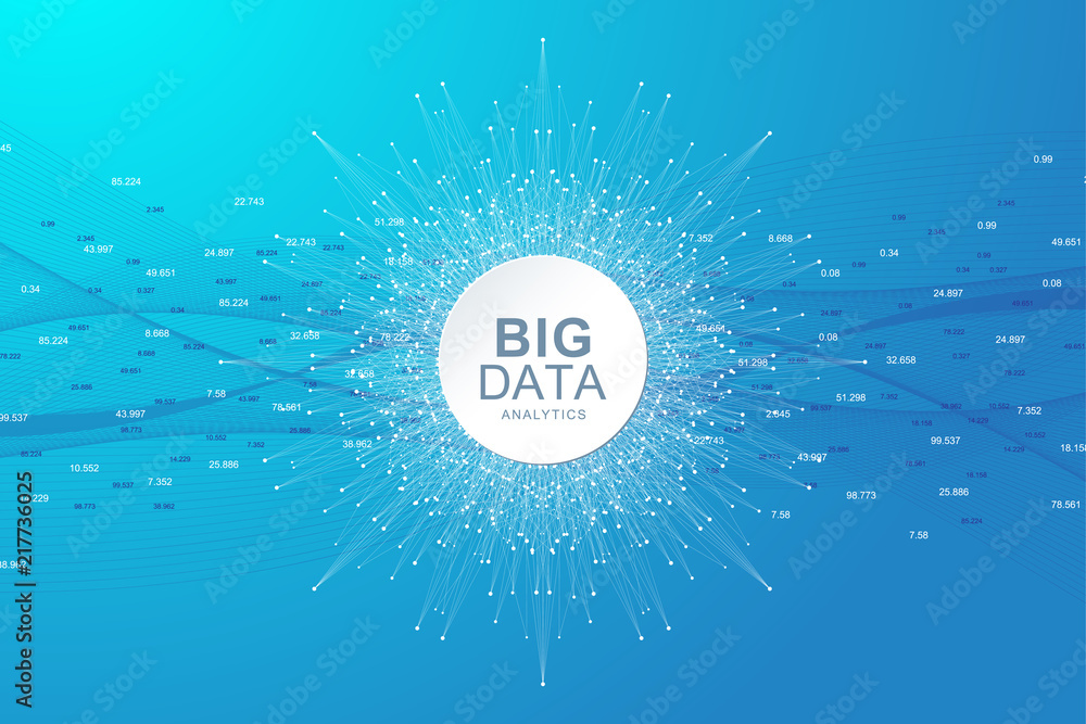 Big data visualization. Graphic abstract background communication ...