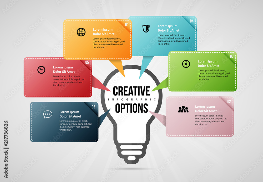 Creative Options Infographic Layout Stock Template | Adobe Stock