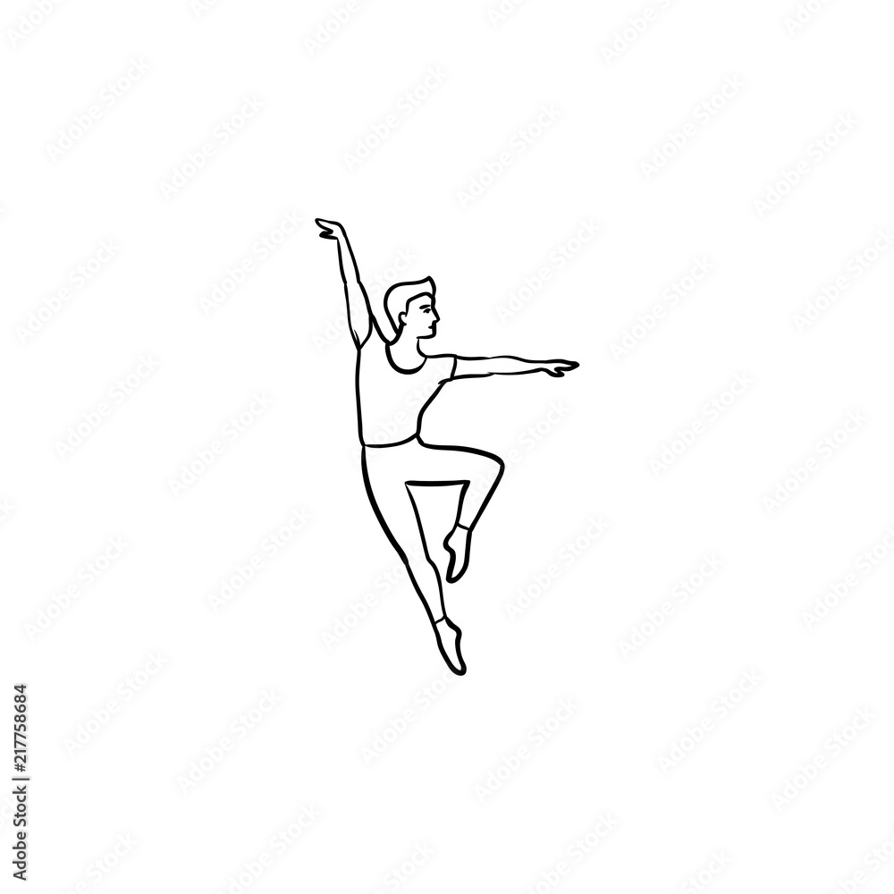 Dancing man hand drawn outline doodle icon Stock Vector | Adobe Stock