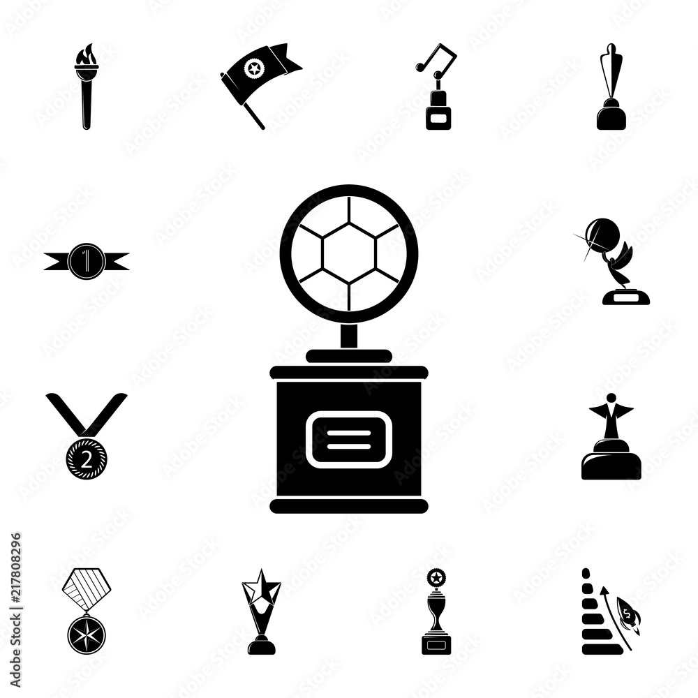 cup with a football sword icon. Detailed set of Sucsess and awards ...