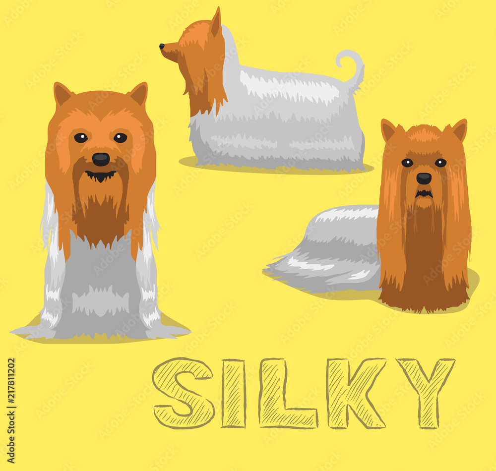 Dog Silky Cartoon Vector Illustration Stock Vector | Adobe Stock