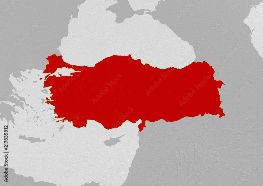 Türkiye, Türk Haritası Stock Illustration | Adobe Stock