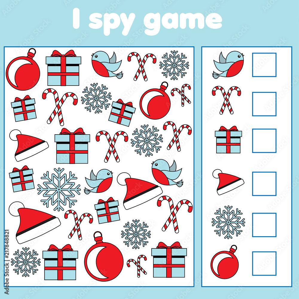 I spy game for toddlers. Find and count objects. Counting educational ...