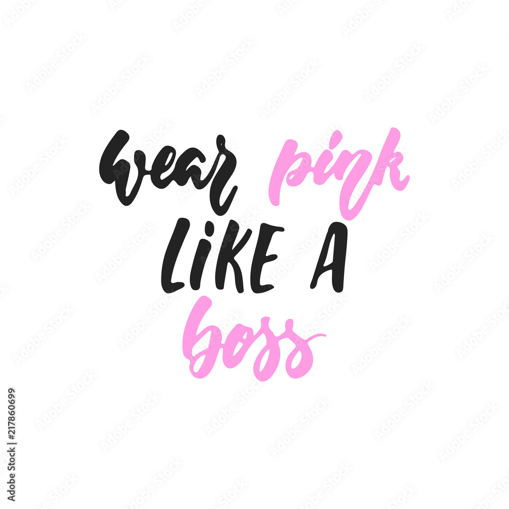 Like A Boss Logo In Pink