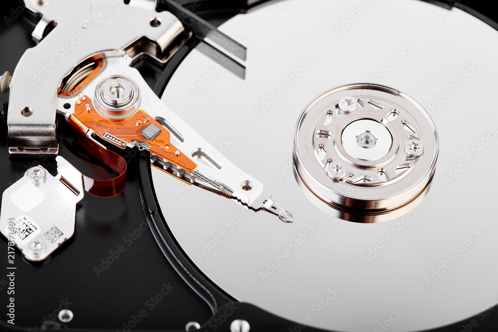 Hard drive isolated on white background. HDD. Major components of a 3.5 ... Hard drive isolated on white background. HDD. Major components of a 3.5 ...