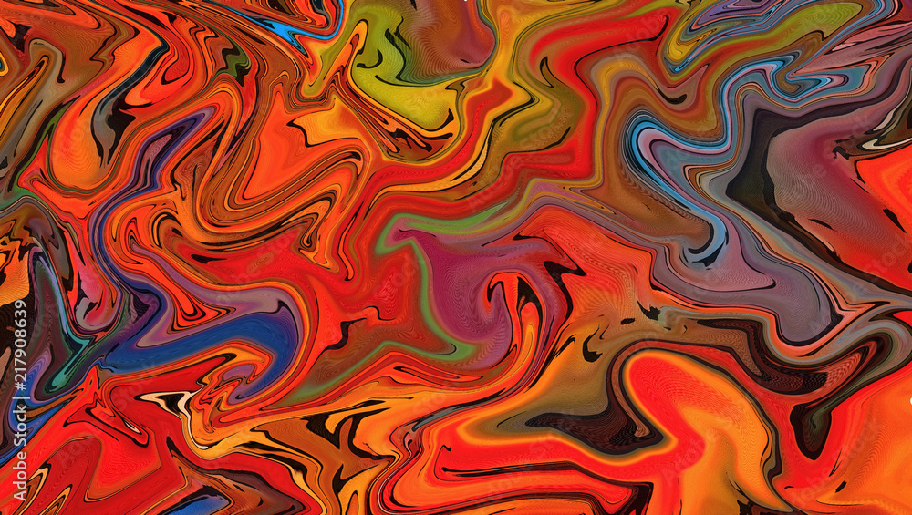 Abstract swirl background. Liquid paint texture in expressionism style ...