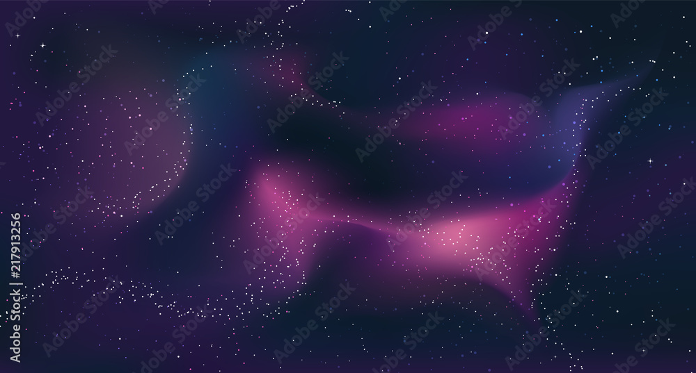 Vector flat space design background with small elements Stock Vector ...