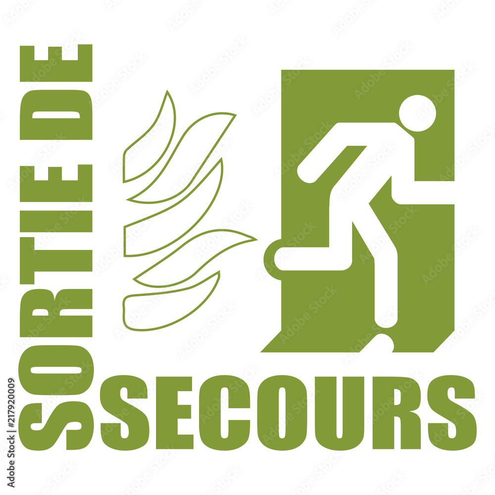 Logo sortie de secours. Stock Vector | Adobe Stock