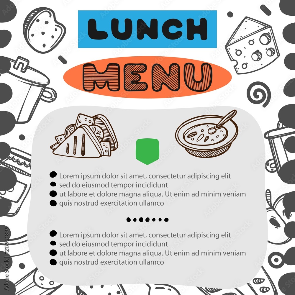 Lunch Menu Design