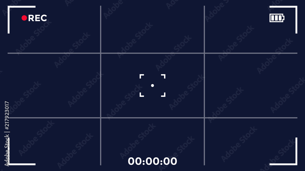 Camera screen frame, video recording, vector Stock Vector | Adobe Stock