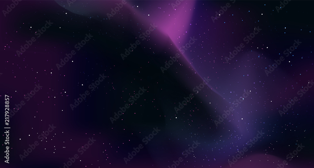 Vector flat space design background with small elements Stock Vector ...