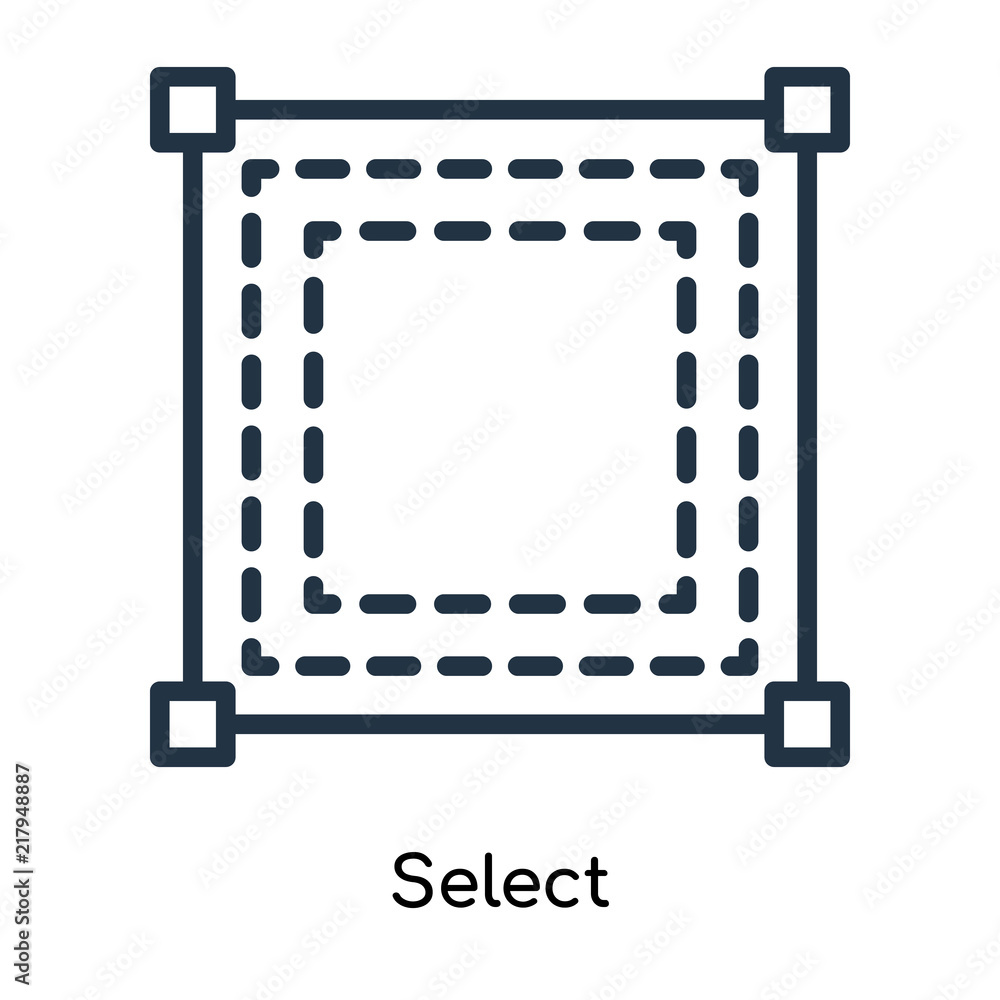 Select icon vector isolated on white background, Select sign , line ...