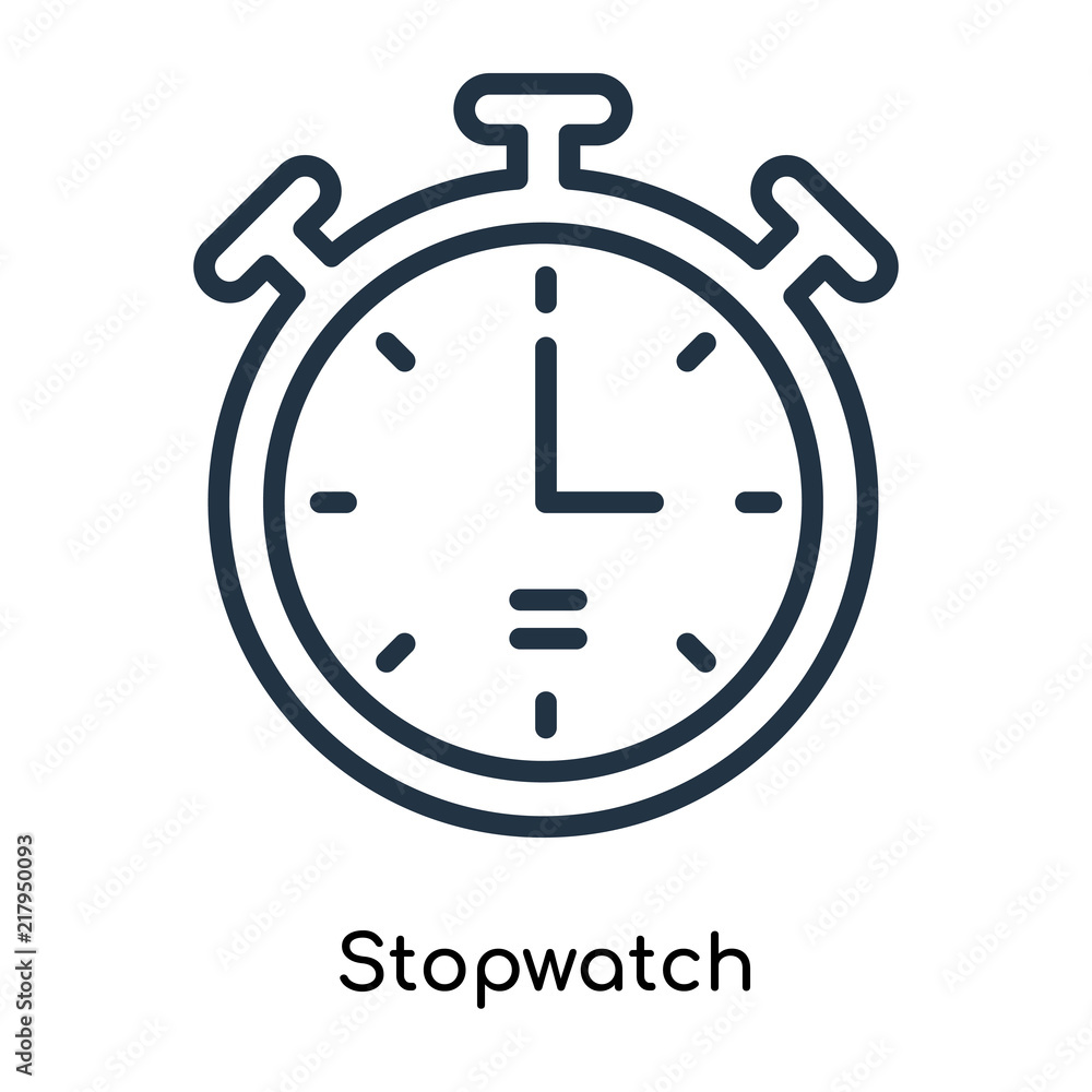Vecteur Stock Stopwatch icon vector isolated on white background ...
