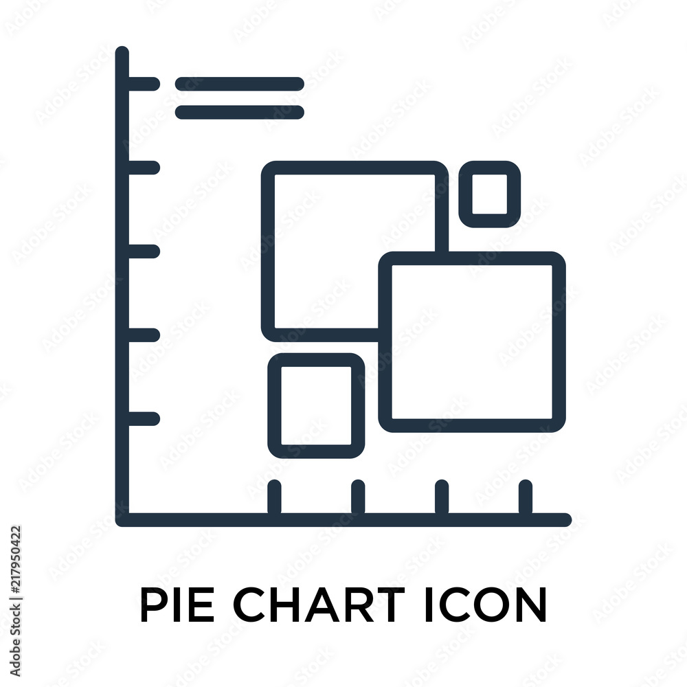 Pie chart icon vector isolated on white background, Pie chart sign ...