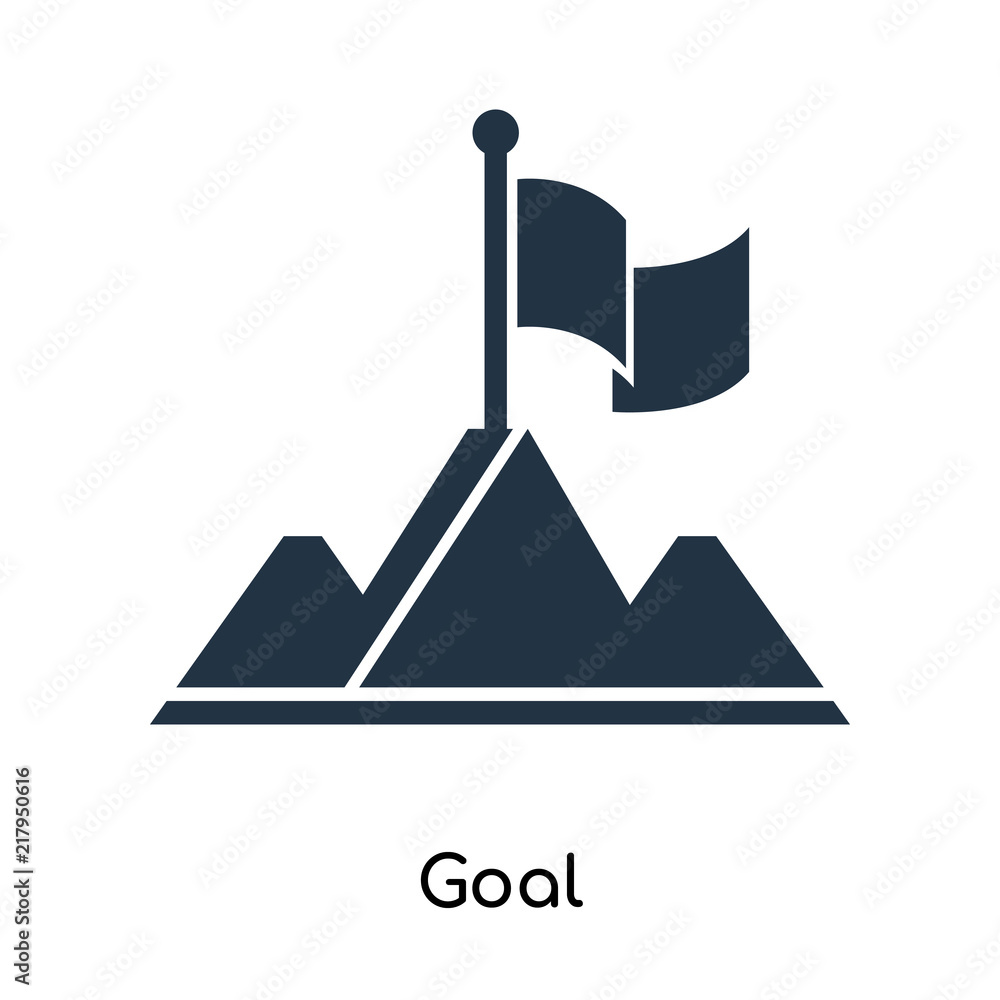 Goal icon vector isolated on white background, Goal sign , filled dark ...