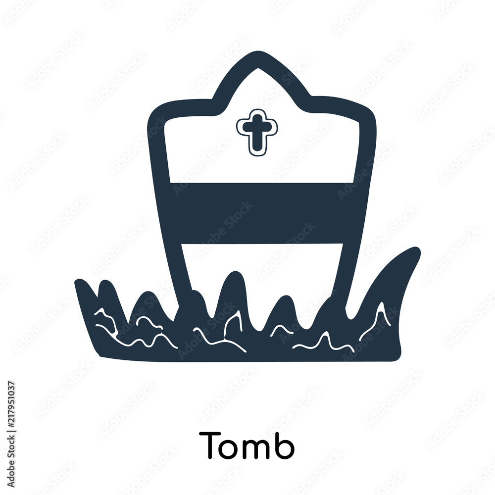 Tomb icon vector isolated on white background, Tomb sign , illustration ...