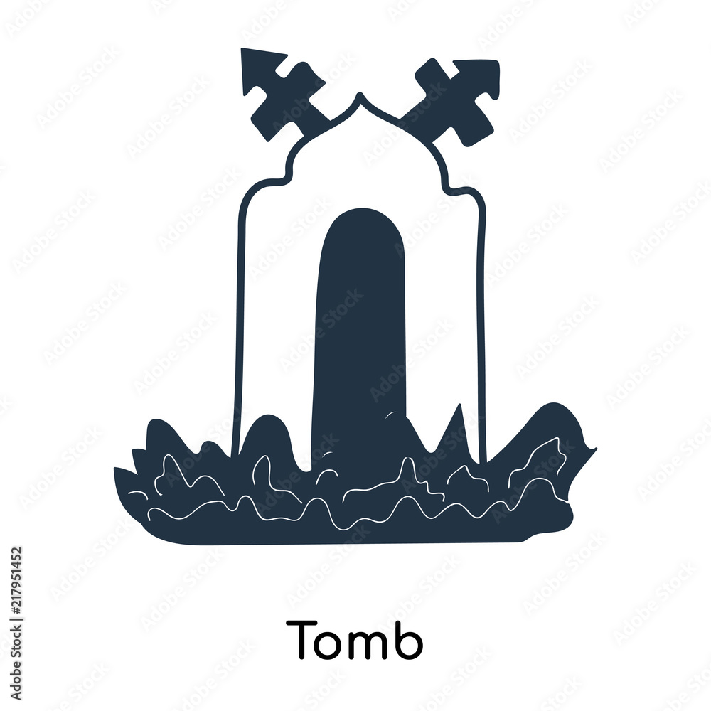 Tomb icon vector isolated on white background, Tomb sign , illustration ...