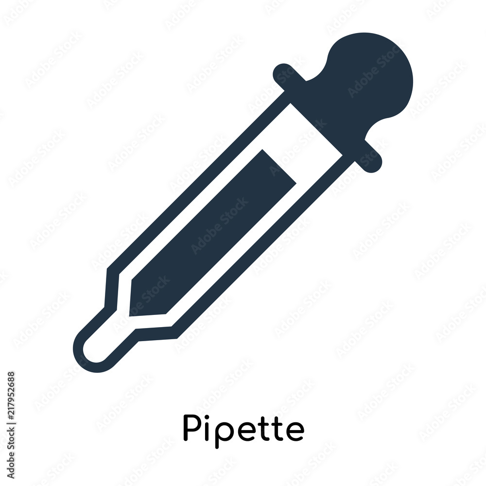 Pipette icon vector isolated on white background, Pipette sign Stock ...
