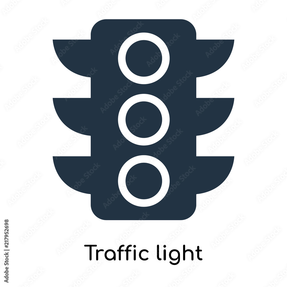 Traffic light icon vector isolated on white background, Traffic light ...