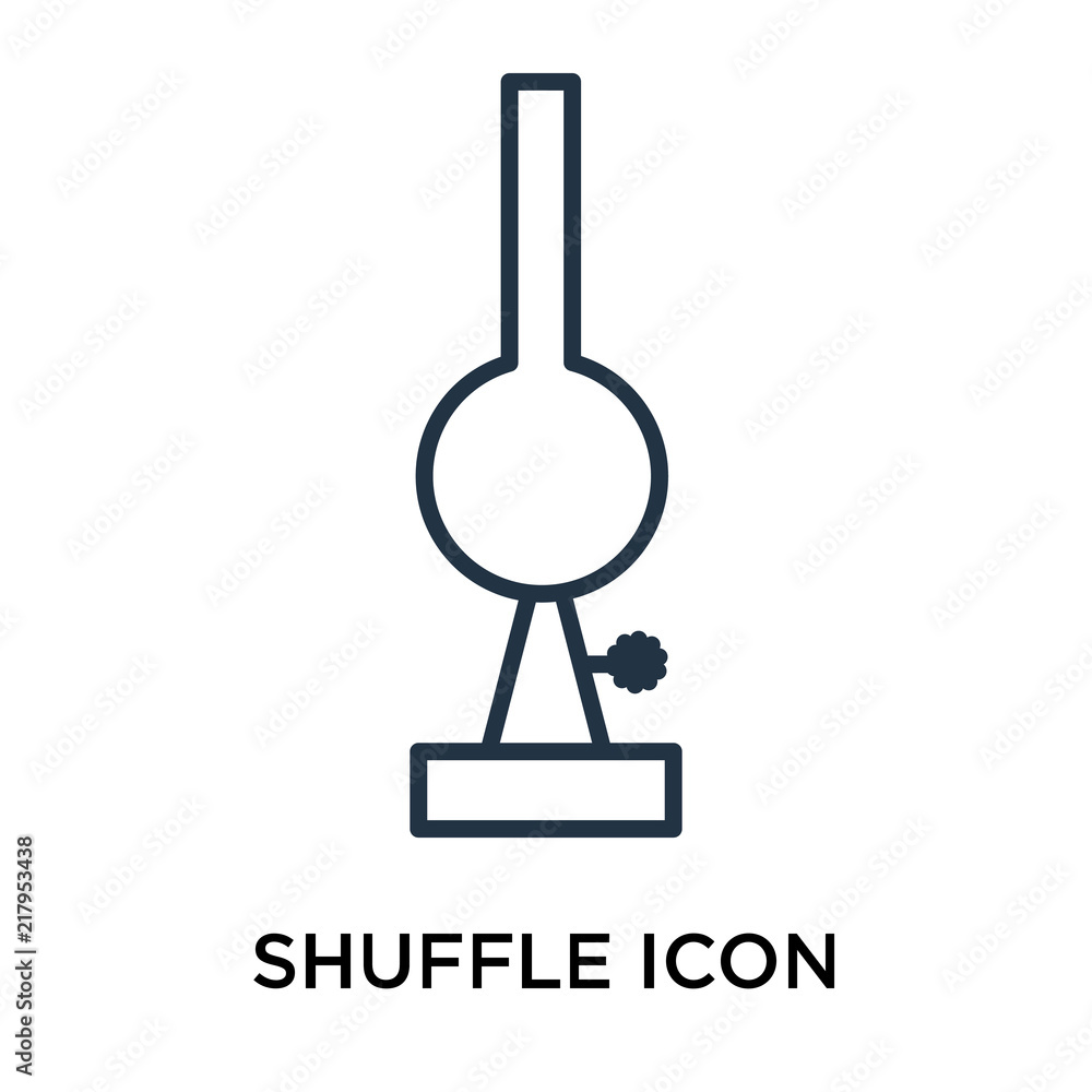 Shuffle icon vector isolated on white background, Shuffle sign , thin ...