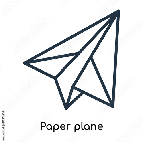 White Paper Airplane Icon