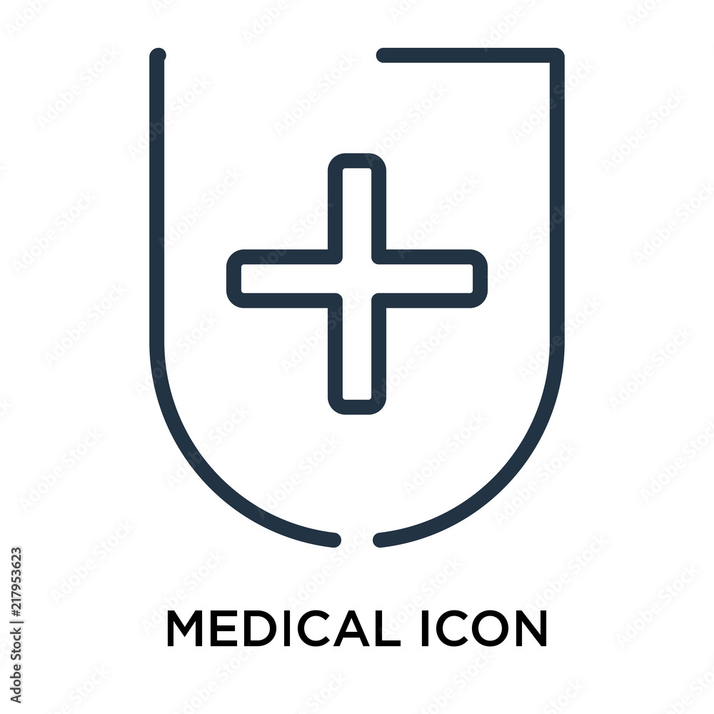 Medical symbol icon vector isolated on white background, Medical symbol ...
