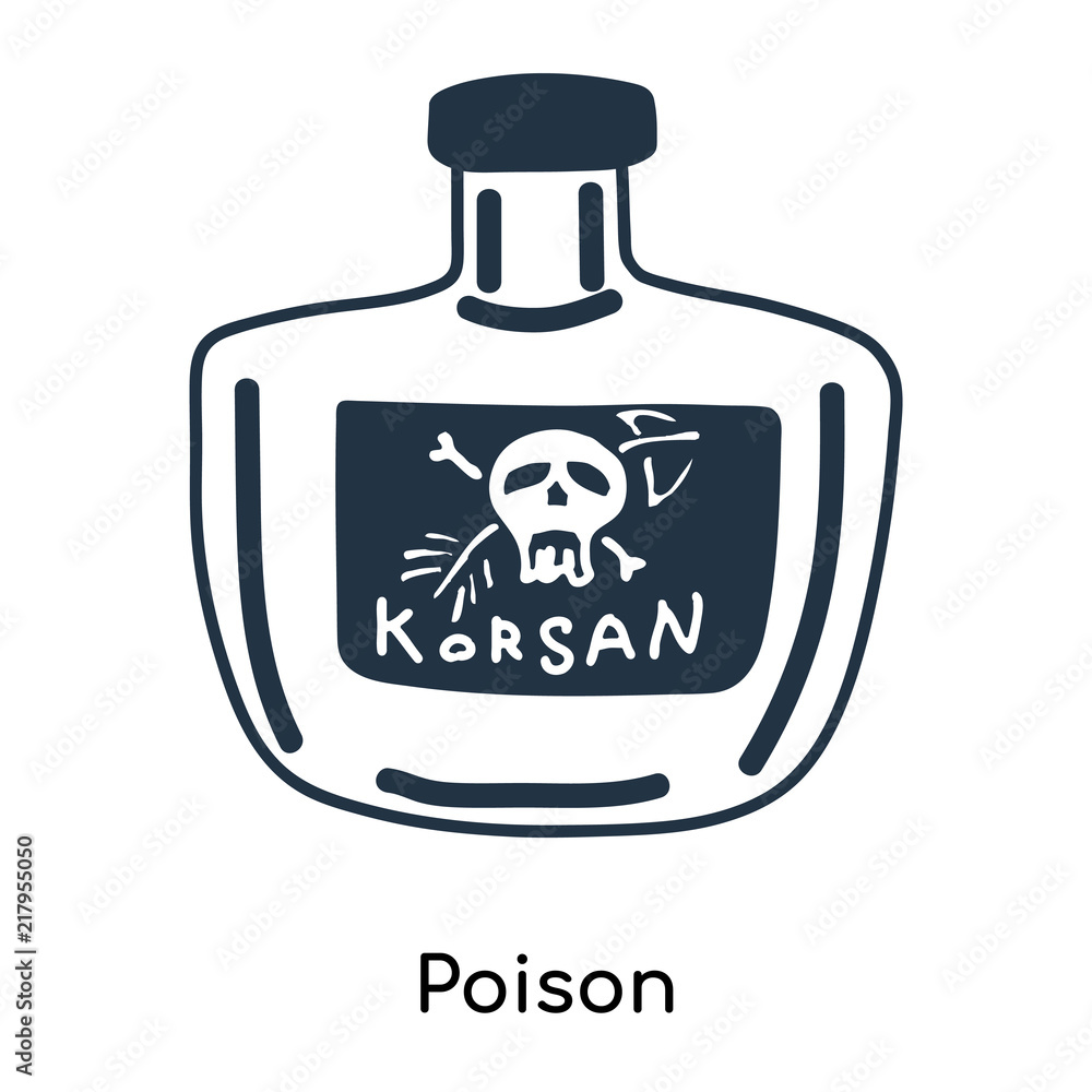 Poison icon vector isolated on white background, Poison sign ...