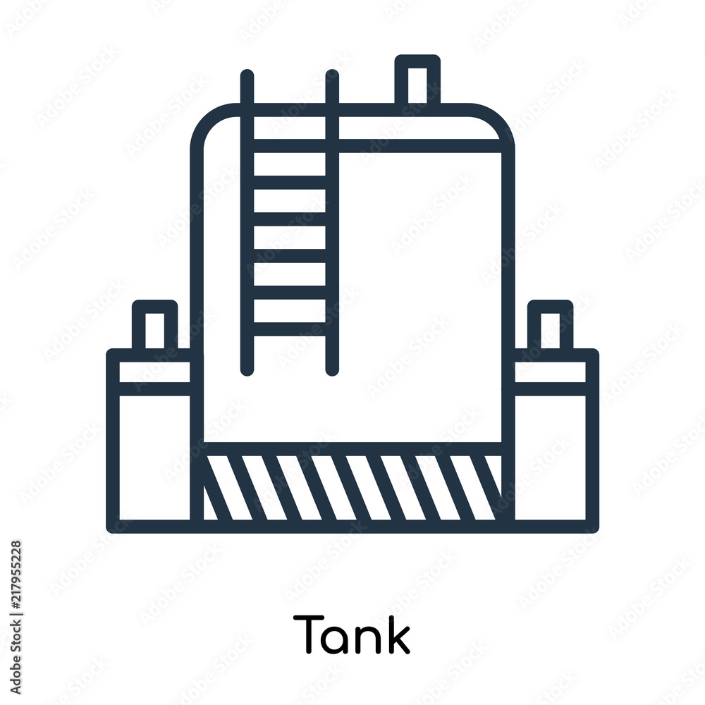 Tank icon vector isolated on white background, Tank sign , thin symbols ...