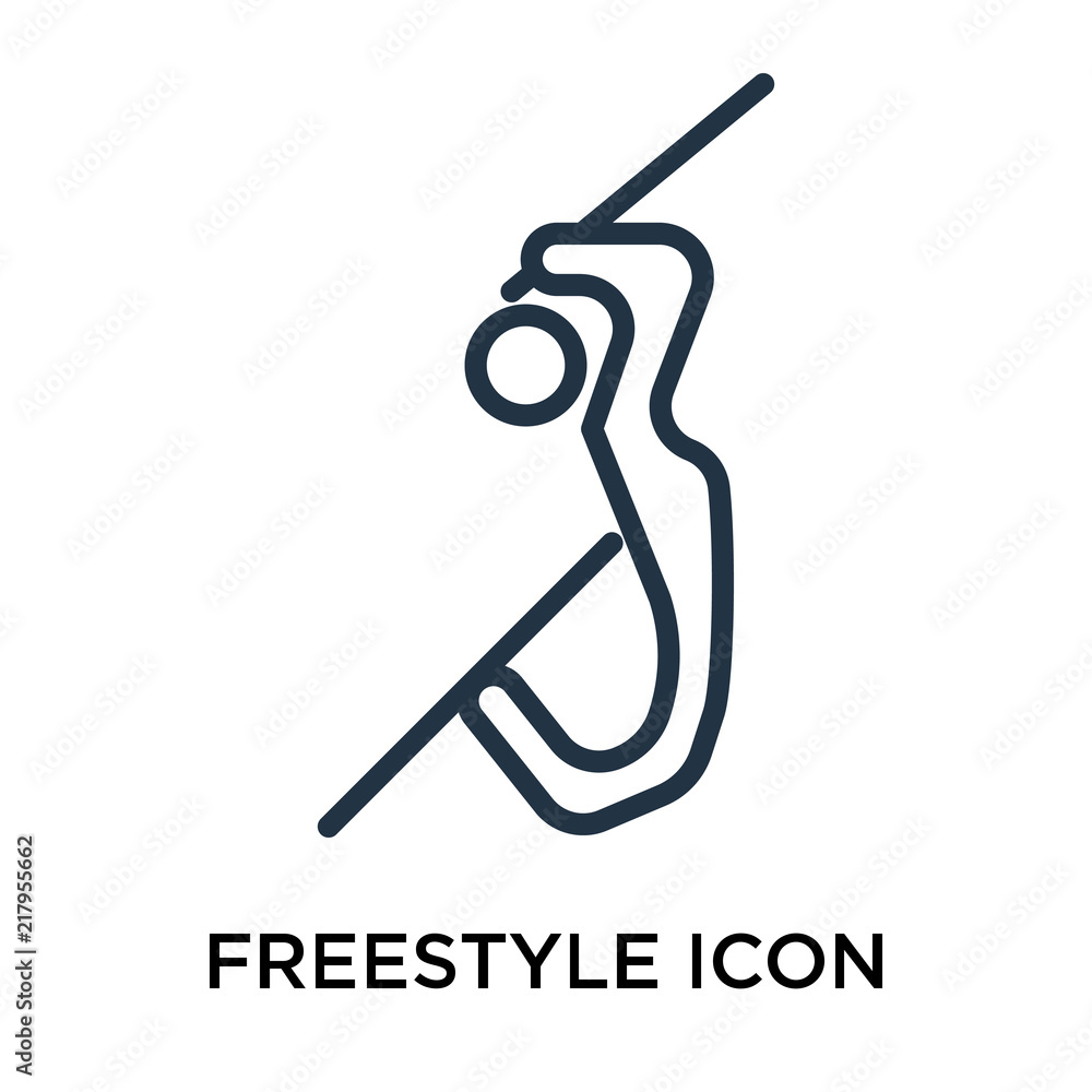 freestyle icons isolated on white background. Modern and editable ...