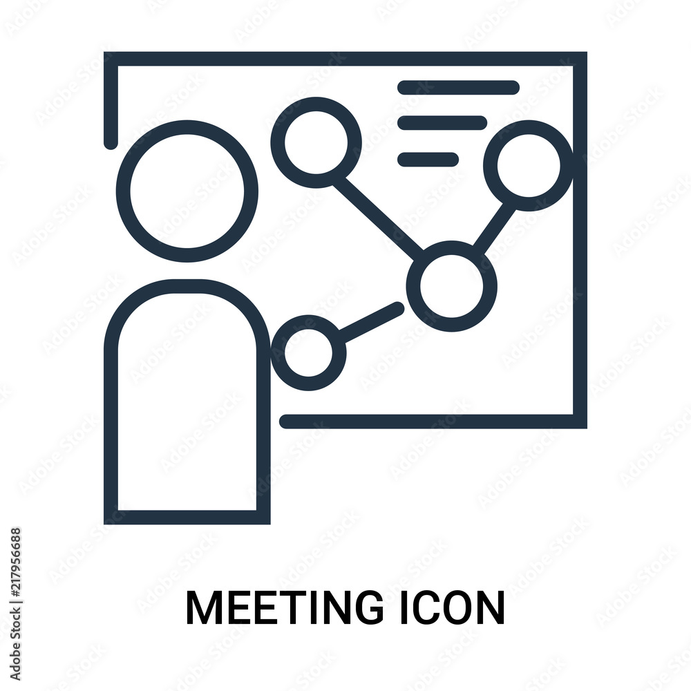 meeting icon on white background. Modern icons vector illustration ...