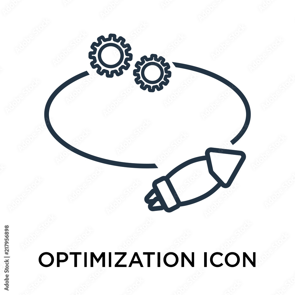 Optimization icon vector isolated on white background, Optimization ...