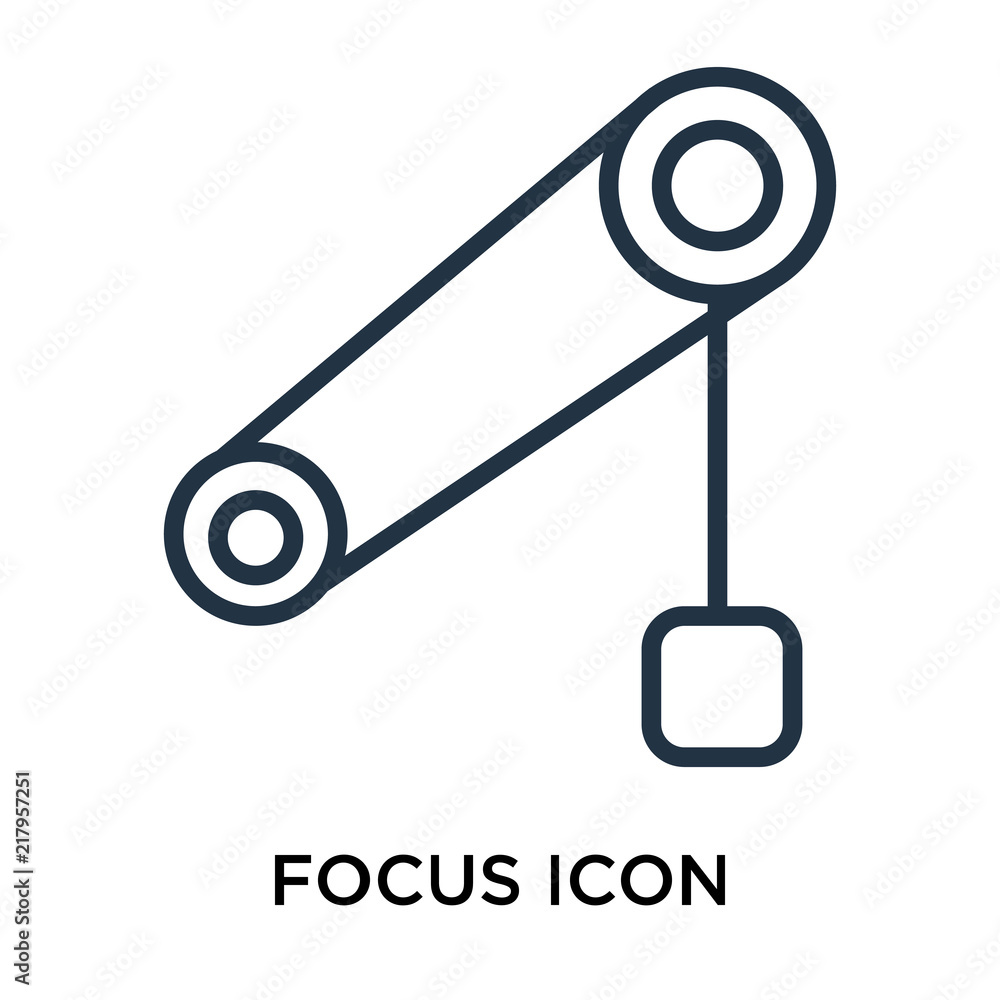 Focus icon vector isolated on white background, Focus sign , thin ...