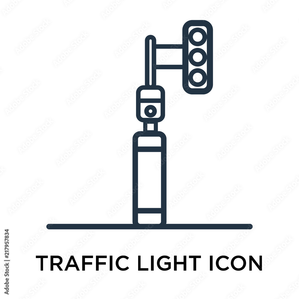 traffic light icons isolated on white background. Modern and editable ...