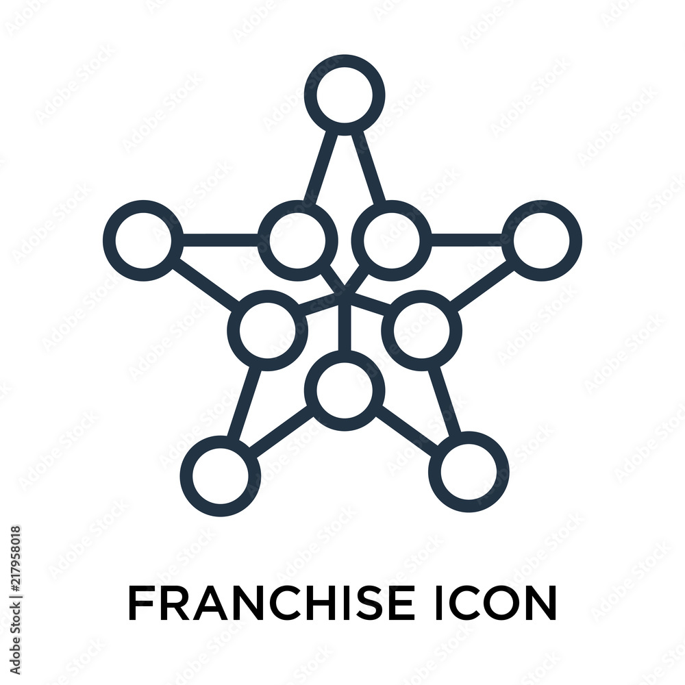 Franchise icon vector isolated on white background, Franchise sign ...